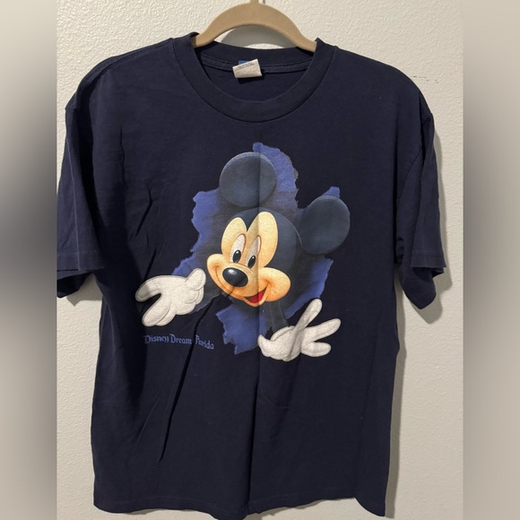Disney | Shirts | Vintage Disney Blue Mickey Mouse Front And Back Short ...